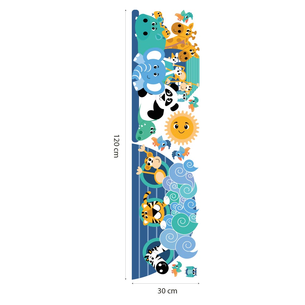 Sticker Bambini Vacanza sull'arca - Adesivi Murali