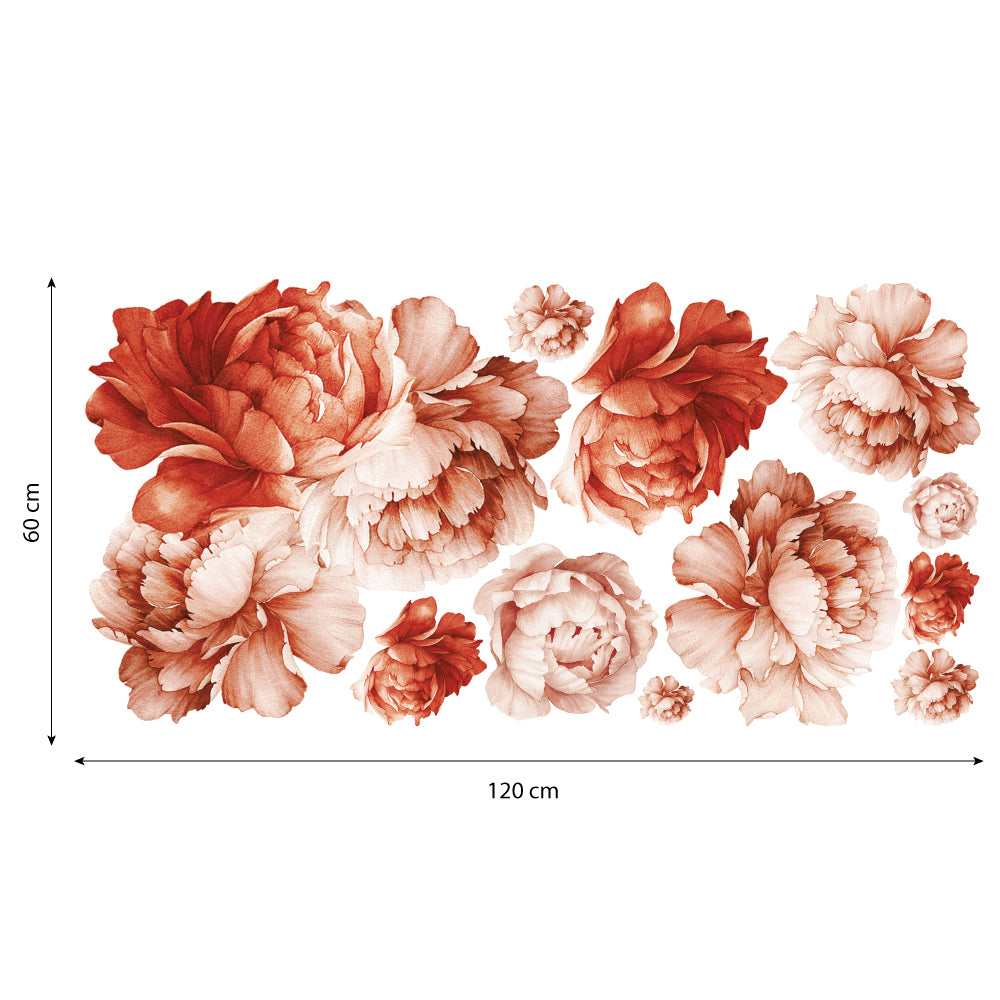 Sticker per Bambini Orange Peonies - Adesivi Murali