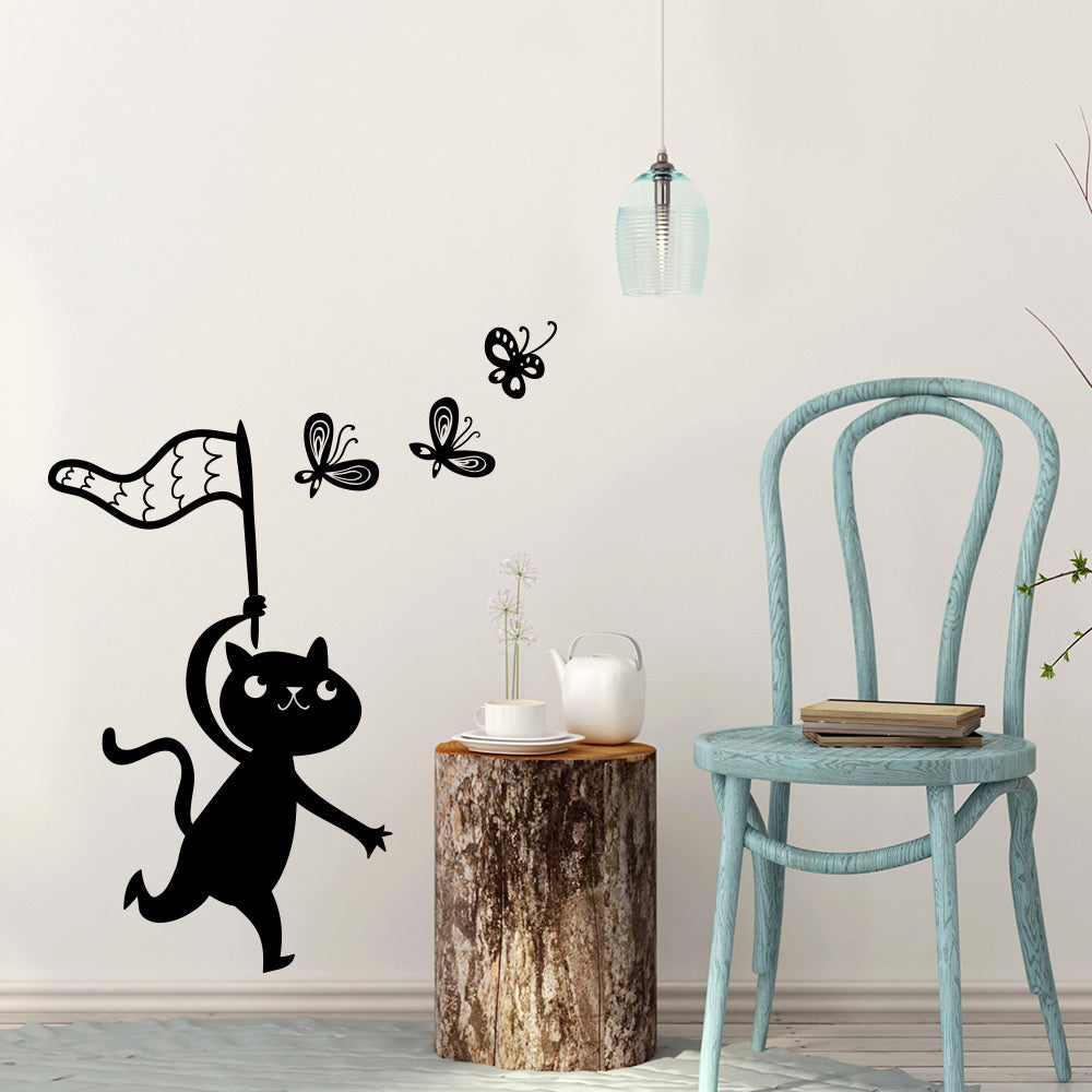 Sticker Gatto con retino - Adesivi Murali