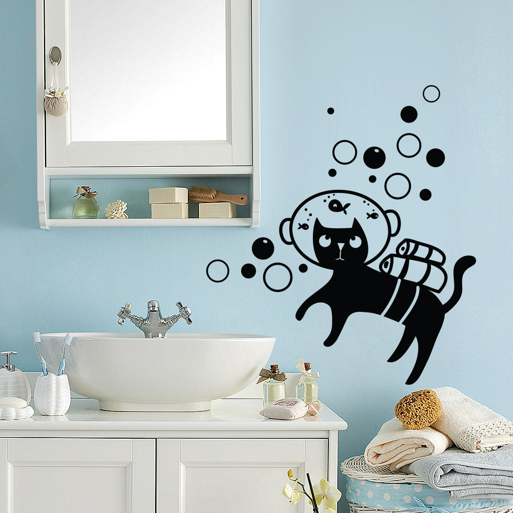 Sticker Gatto sub - Adesivi Murali