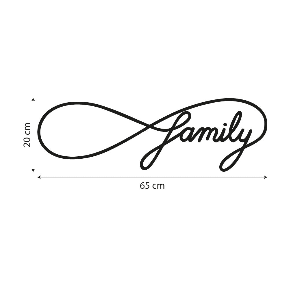 Frasi e Aforismi - Infinito family - Adesivi Murali