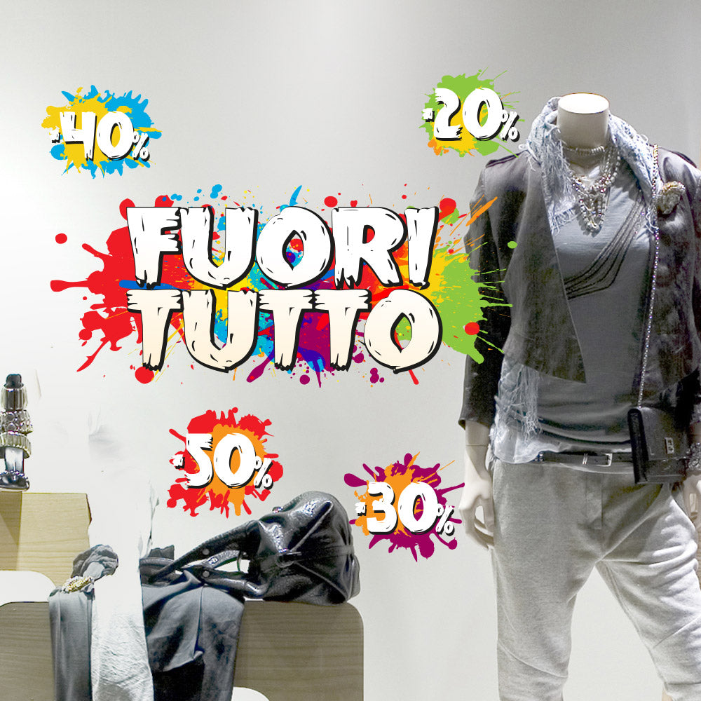 Adesivo Fuori tutto splash per Vetrine - Adesivi Murali